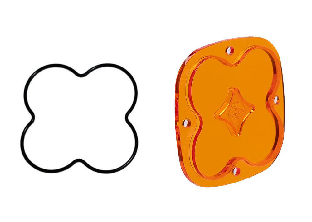 Baja Designs Squadron Light Pod Lens Kit, Spot, Factory Amber - 668417