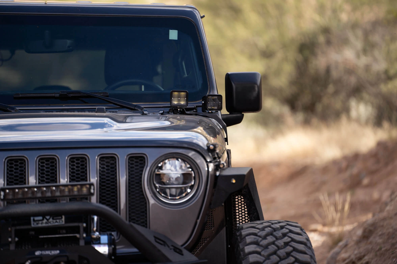 Jeep Wranger JL & Jeep Gladiator JT A-Pillar Dual Pod Light Mounts ...