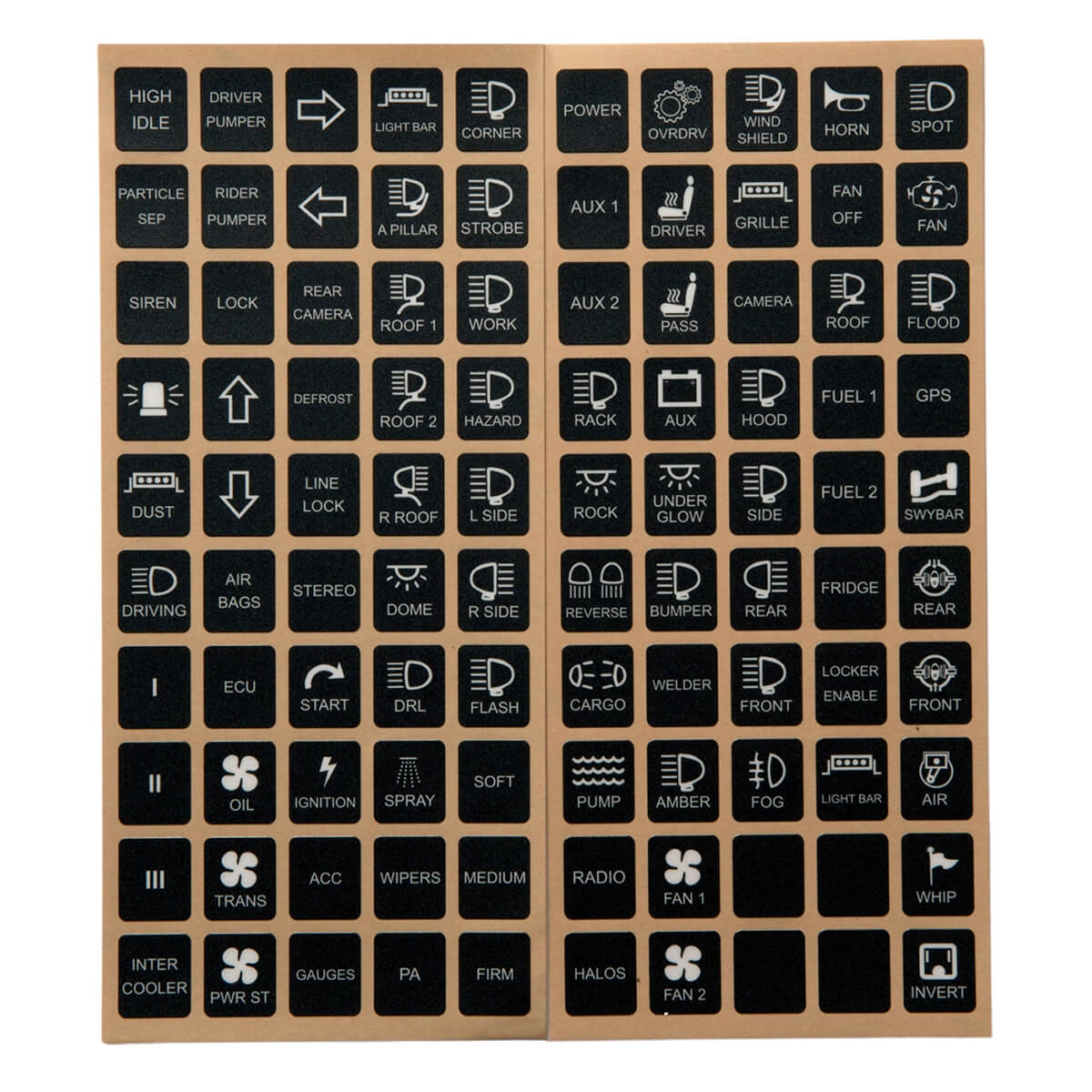 Switch-Pros Vertical Switch Legends for Switch-Pros System