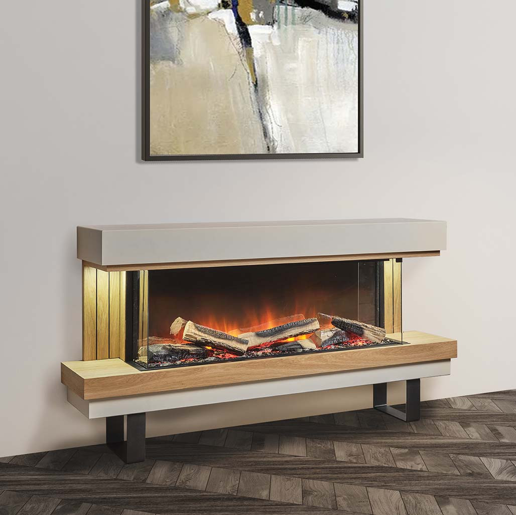 European Home 40" Elara Suite with Legs Electric Fireplace, SKU:FLR-FP ...