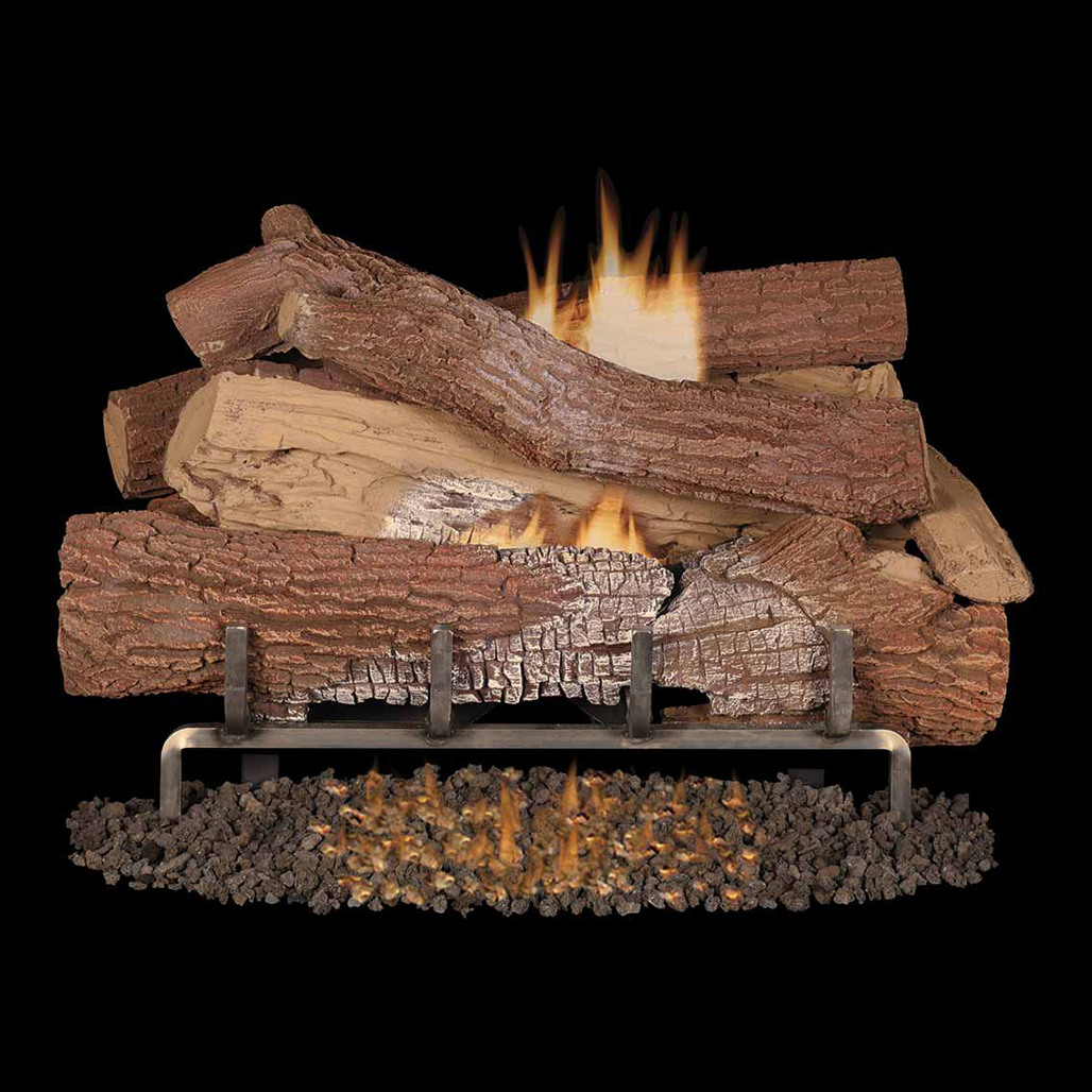 Superior 36" Mega-Flame Giant Timbers Vent-Free Outdoor Concrete Log ...