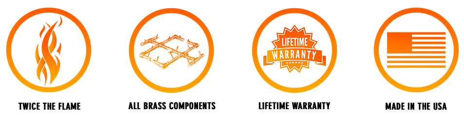 Warming Trends Crossfire TreeStyle Brass Burner CFBT290 | Embers Living