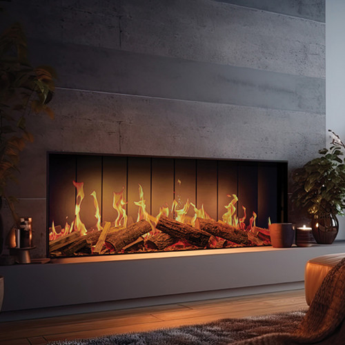 European Home TrueFlame 60" LCD Linear Electric Fireplace | Embers Living