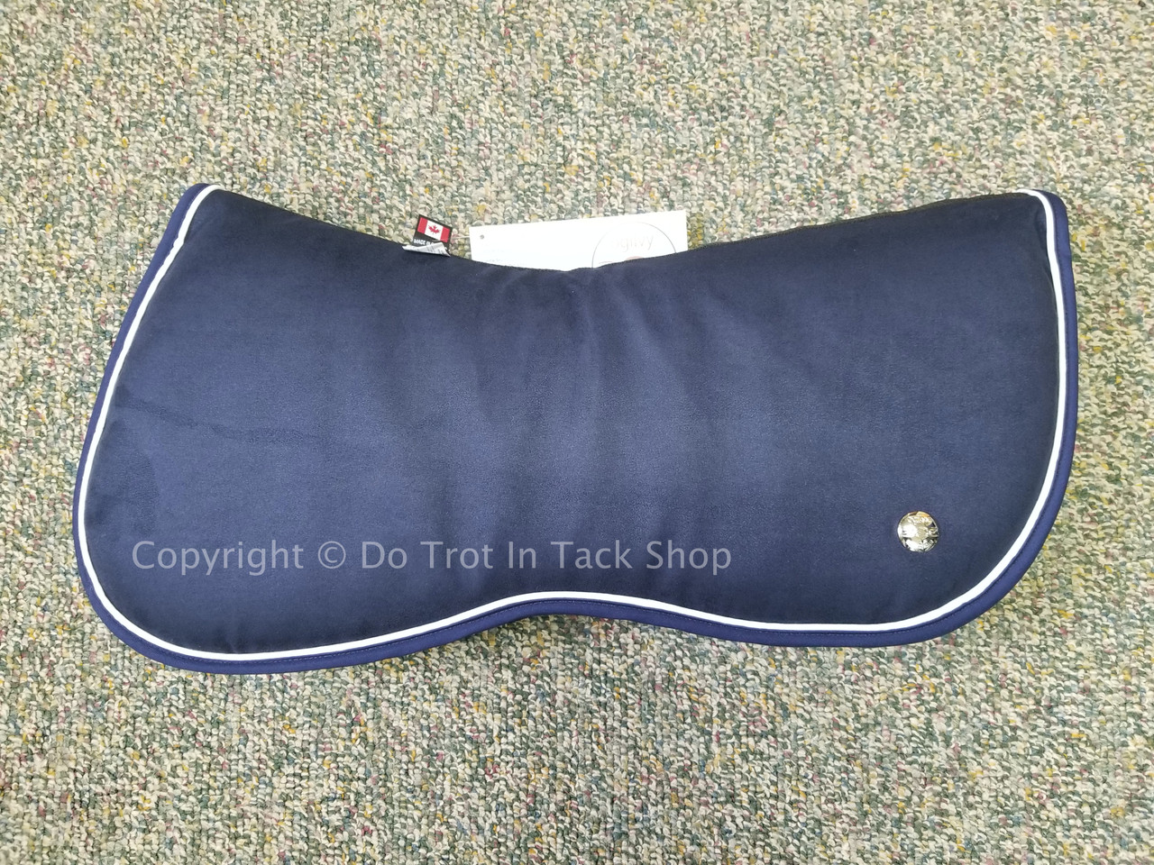 Ogilvy Jump Memory Foam Half Pad - Navy/White/Navy - Do Trot In Tack Shop