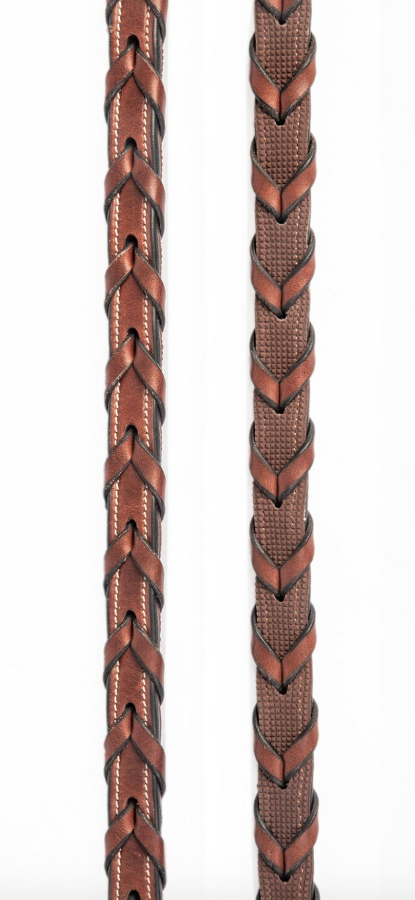 ADT Imperial Rubber Lined Fancy Stitched Laced Reins - Do Trot In Tack Shop