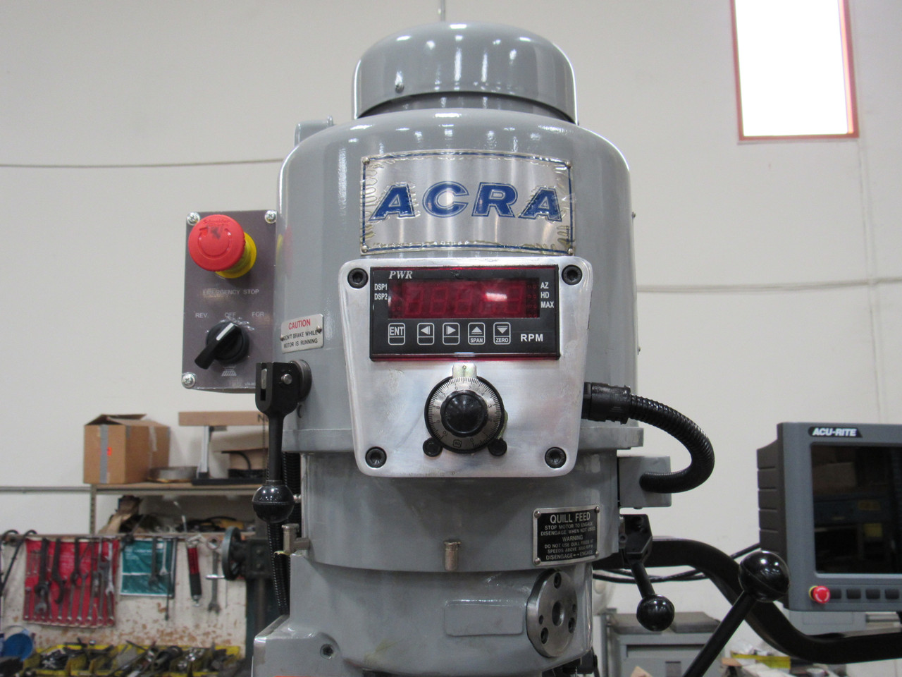 New 9" x 50" Acra 3 Axis Vertical Milling Machine with Acu-Rite ...
