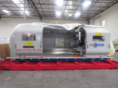 New 42" x 120" Acra Hollow Spindle CNC Flat Bed Lathe with Fanuc OiTF ...