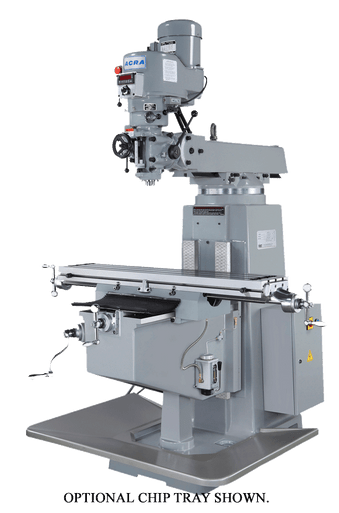 New 10" x 54" Acra Variable Speed Vertical Milling Machine (3 HP)
