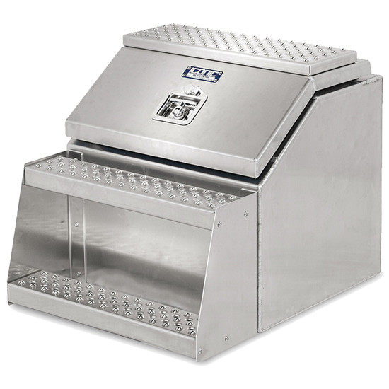 Smooth Aluminum Wide Big Mount Step Box 18 Inch - 4 State Trucks
