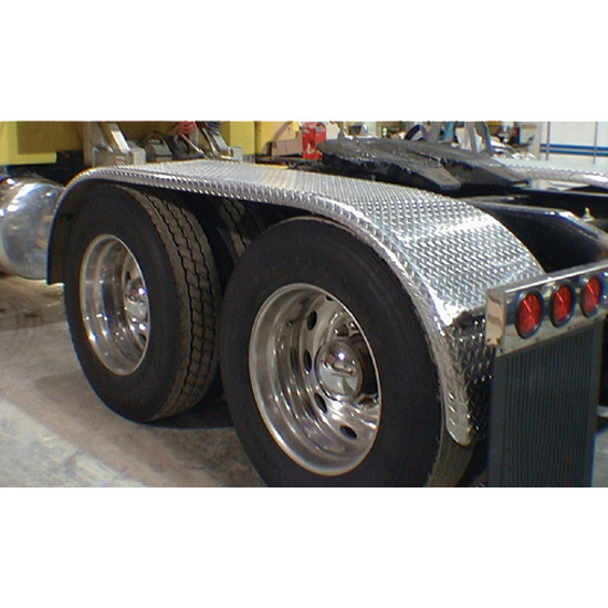 Merritt 105 Inch Diamond Plate Aluminum Full Fender - 4 State Trucks