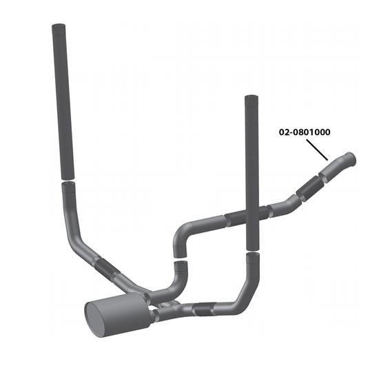 Kenworth T600, T800, W900 With CAT Engine Steel Turbo Pipe, Replaces ...