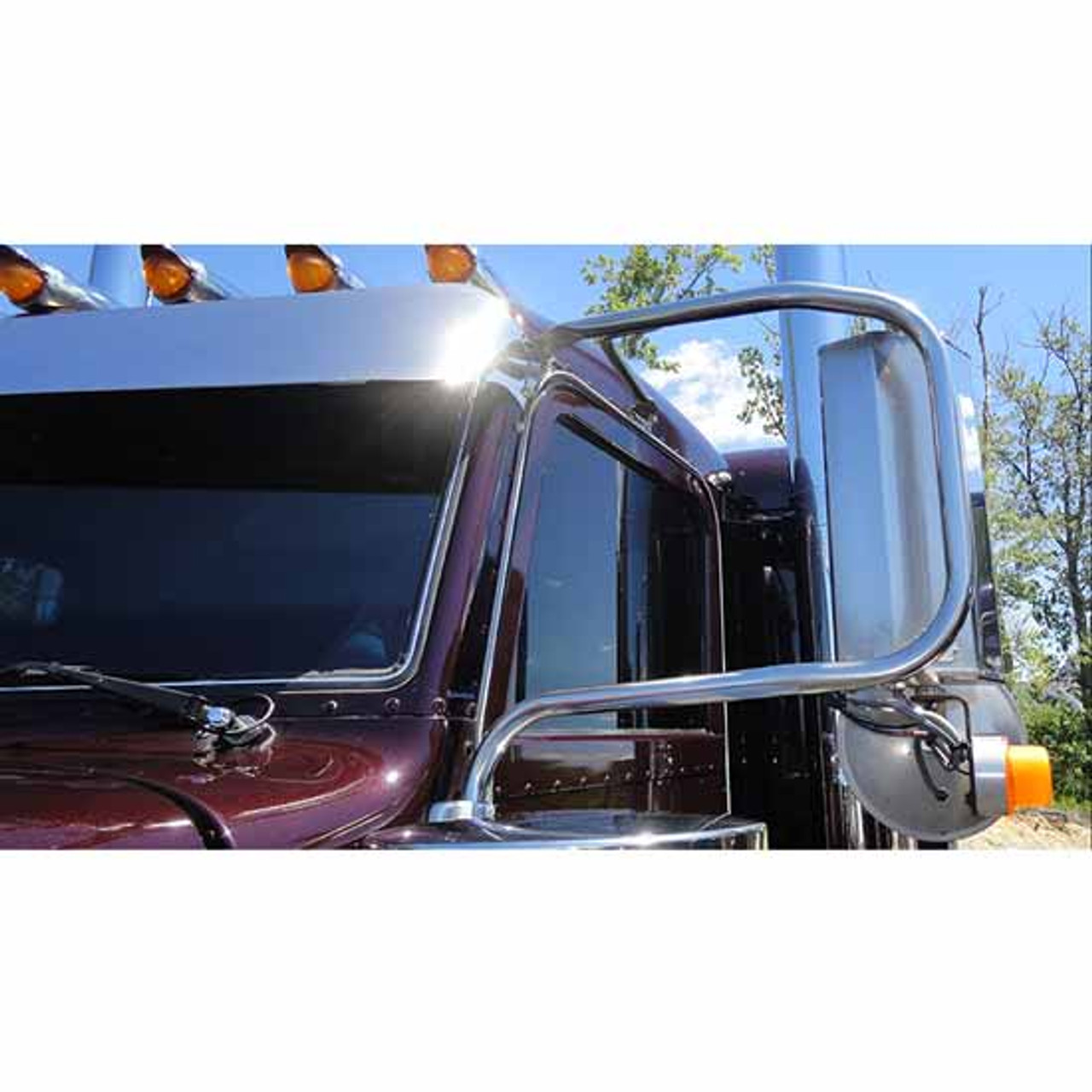 Peterbilt Paintable Stainless Steel Mirror Brackets By 12 Gauge