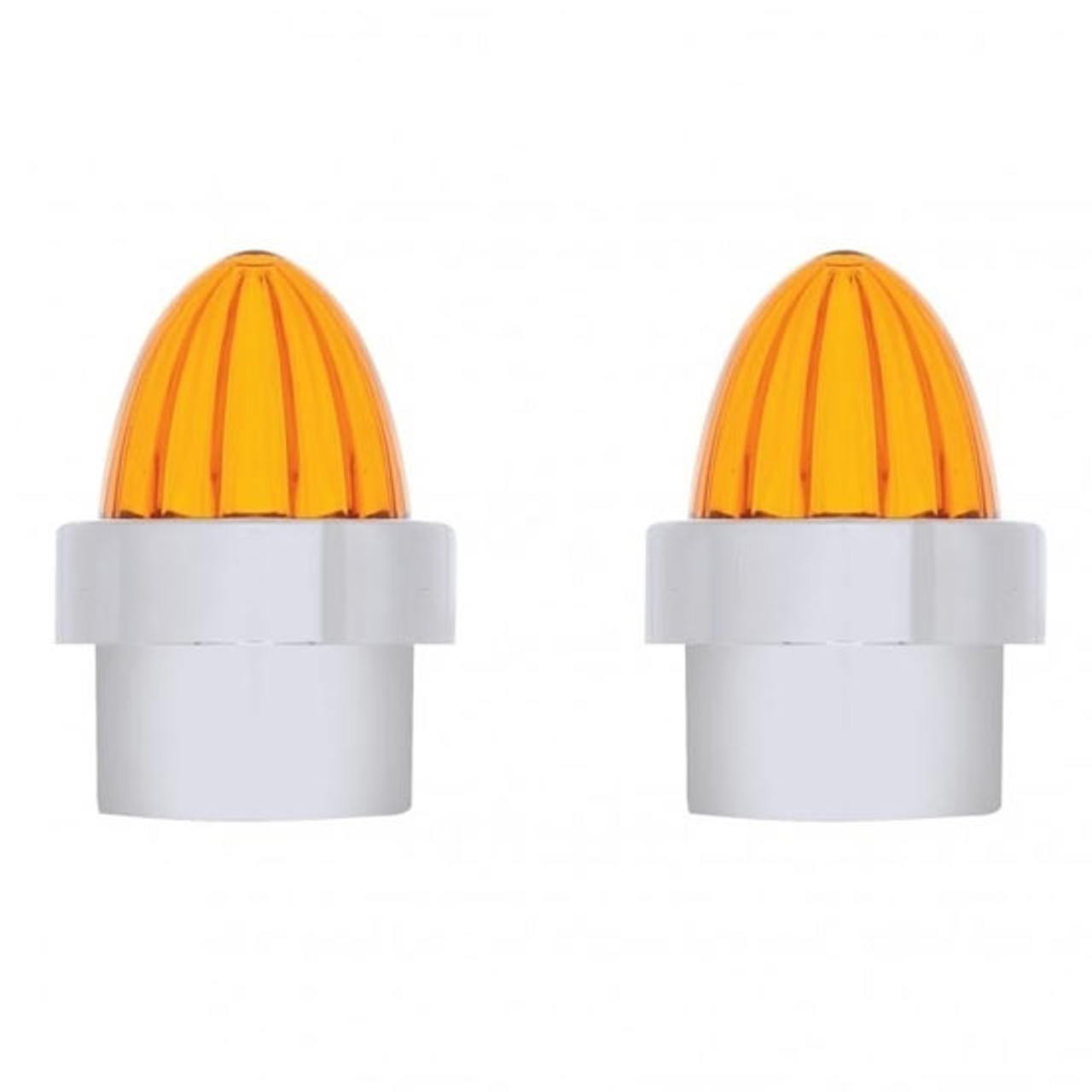 Stainless Steel Bumper Guide Kit W/ Amber Watermelon Light - 4 State Trucks