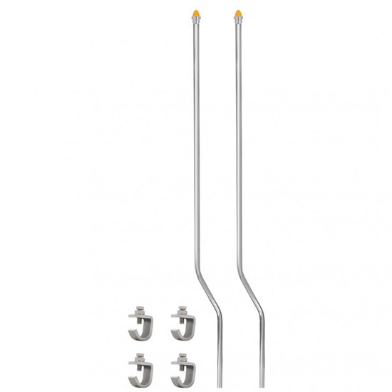 Stainless Steel Bumper Guide Kit W/ Amber Watermelon Light - 4 State Trucks