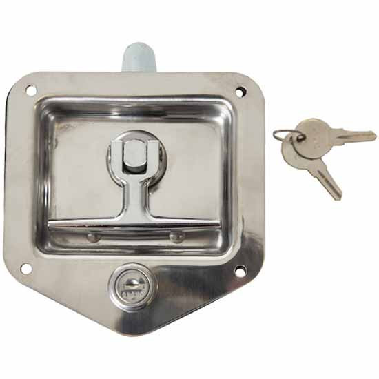 Stainless Steel Single Point T-Handle Latch With Mounting Holes ...