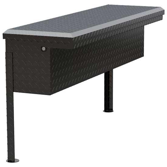Gloss Black Diamond Plate Aluminum 48 Inch Low Profile Truck Side Tool ...