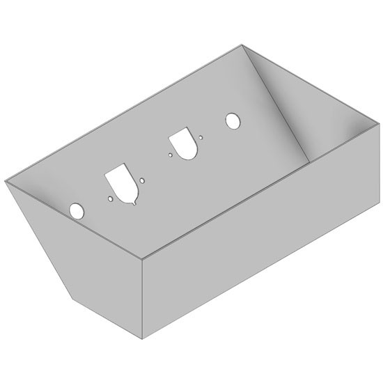 Stainless Steel Recessed Air Line Box 45 Degree Front W/ Flange ...