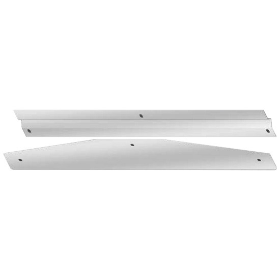 4 X 24 Inch Stainless Steel Tapered Rear Mud Flap Weight W/ Backplate ...