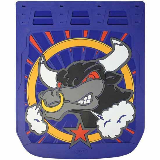 24 X 30 Inch Bull Mud Flaps With Blue Background - 4 State Trucks