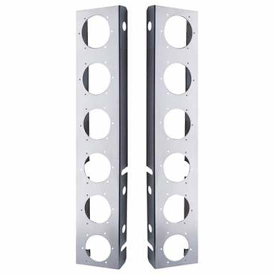 Stainless Steel Front AC Breather Panel W/ 2 Inch Round Light Holes For ...