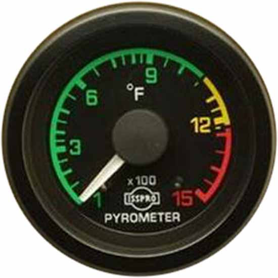 Isspro 2-1/16 Inch Pyrometer 100-1500F W/ Pre-Turbo, Amp Box, Black ...