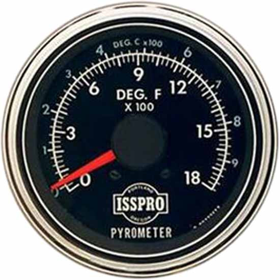 Isspro 3 Inch Pyrometer Gauge Kit, 0-1800F - 4 State Trucks