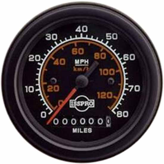 Isspro 3.375 Inch Programmable Electric Speedometer 0-80 MPH W ...