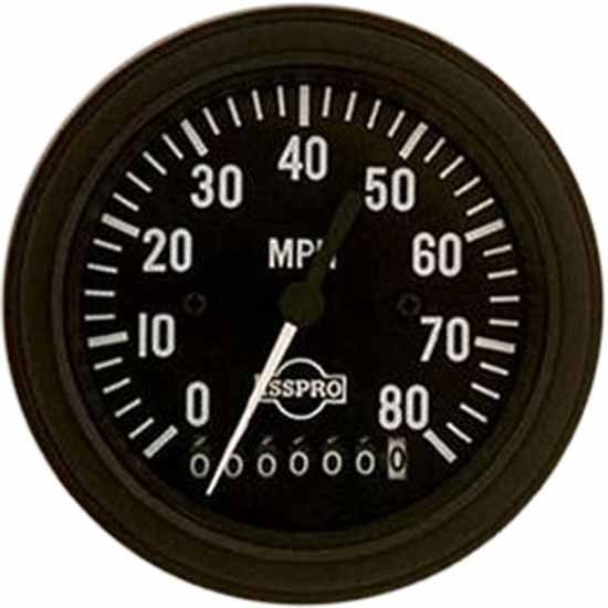 Isspro 3.375 Inch Electric Speedometer 0-80 MPH W/ Odometer ...