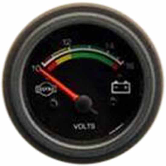 Isspro 12V Voltmeter W/ Black Face, Red Pointer, Black Bezel - 4 State ...