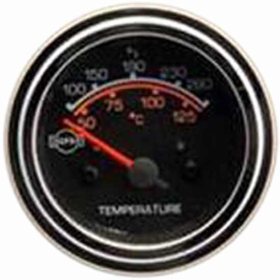 Electric Temperature Gauge 100-280F W/ Red Pointer, Chrome Bezel - 4 ...
