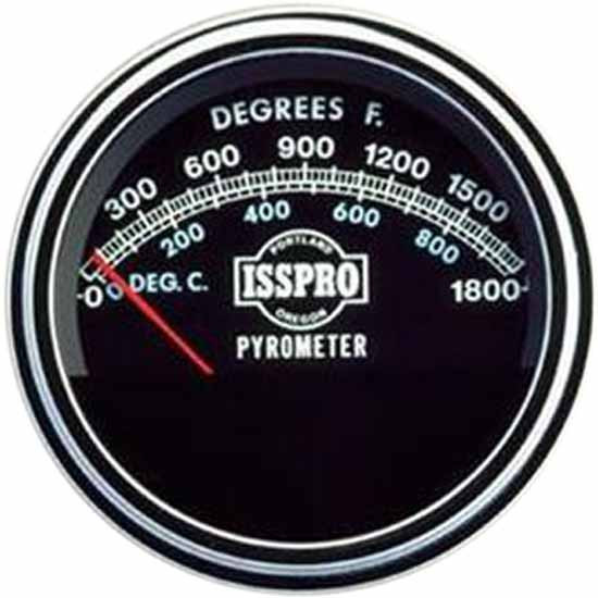 Isspro 3 Inch Pyrometer Gauge 0-1800F W/ Chrome Bezel - Universal Fit ...