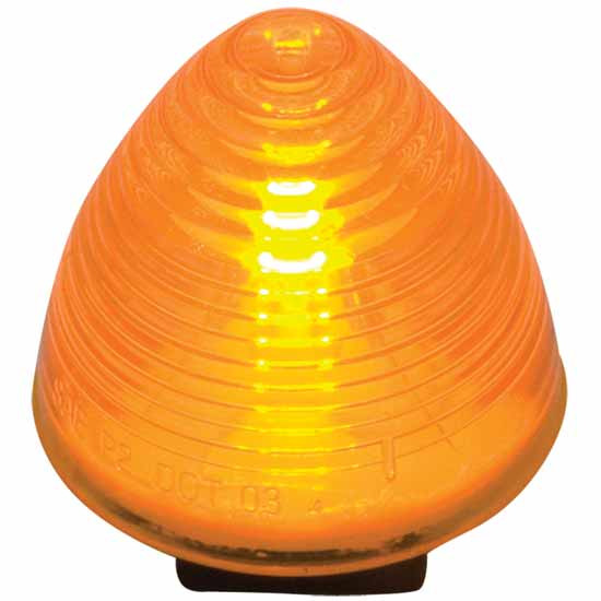 2 Inch Beehive Sealed Marker Light W/ Black Rubber Grommet - Amber - 4 ...