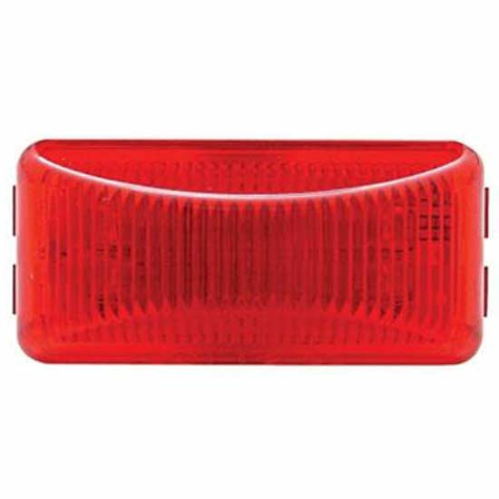 6 LED Rectangular Clearance/ Marker Light - Red LED/ Red Lens - 4 State ...