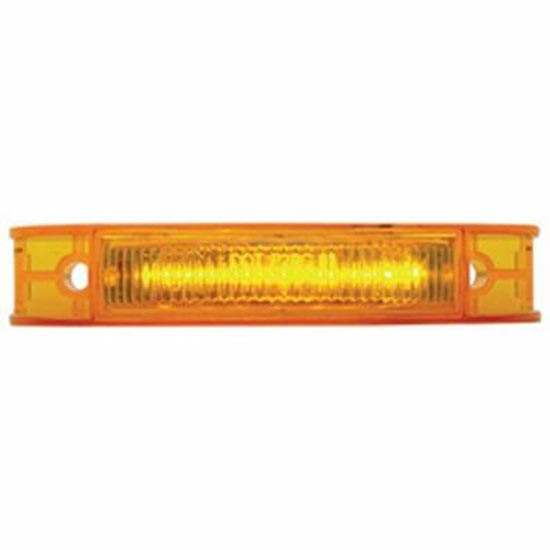 7 LED Rectangular Clearance/ Marker Light - Amber LED/ Amber Lens - 4 ...