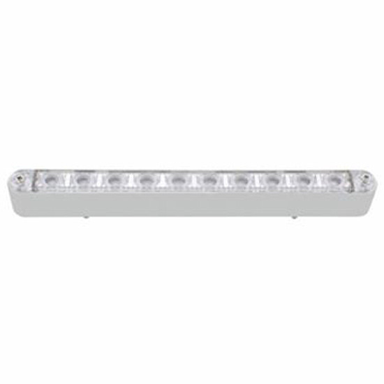 10 LED 9 Inch Auxiliary Light Bar W/ Chrome Bezel - Amber LED / Clear ...