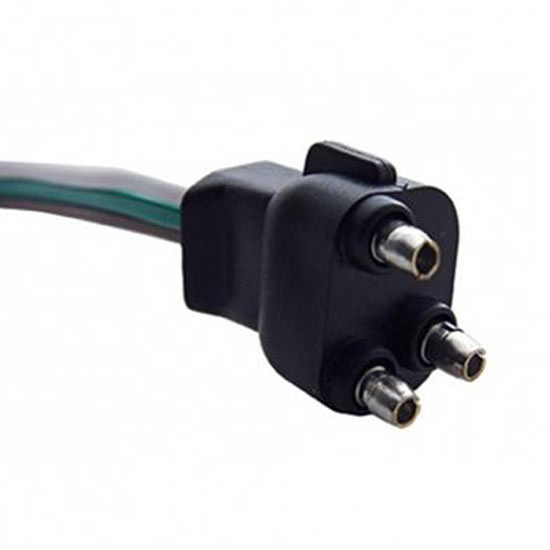 3 Prong Straight Plug Wiring Harness W/ 3 Plugs - 12 Inch Lead - 4 ...