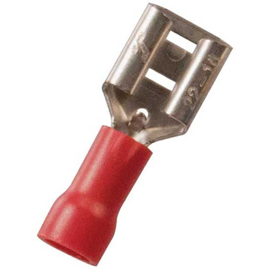 22-18 AWG Red Vinyl Push On Female Disconnect, .250 Tab - 100 Pack - 4 ...
