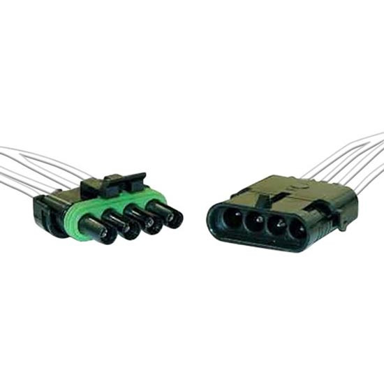 Weather Pack Quad Cavity Pigtail Assembly W/ 14 AWG Wire Leads - 4 ...