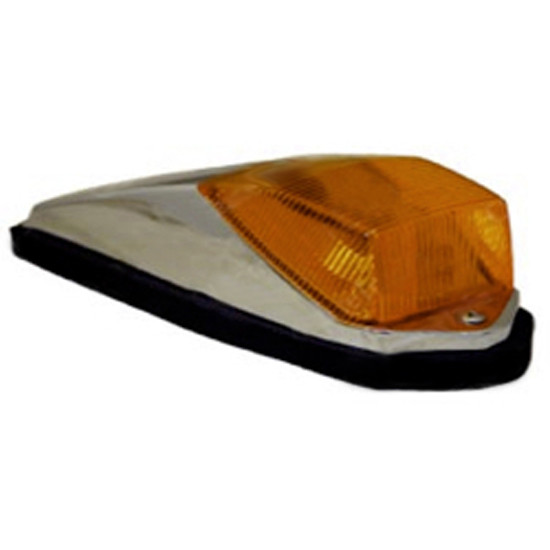 Square Chrome Cab Light W/ Amber Lens - 4 State Trucks