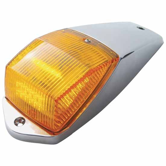 36 Diode Amber/Amber Rectangular LED Cab Light Assembly W/ Chrome ...