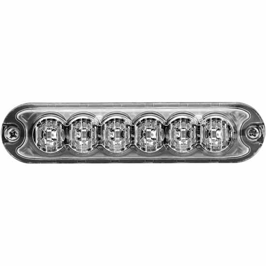 6 Diode Mini Surface-Mount Amber LED Clear Lens Strobe Light W/ 36 ...