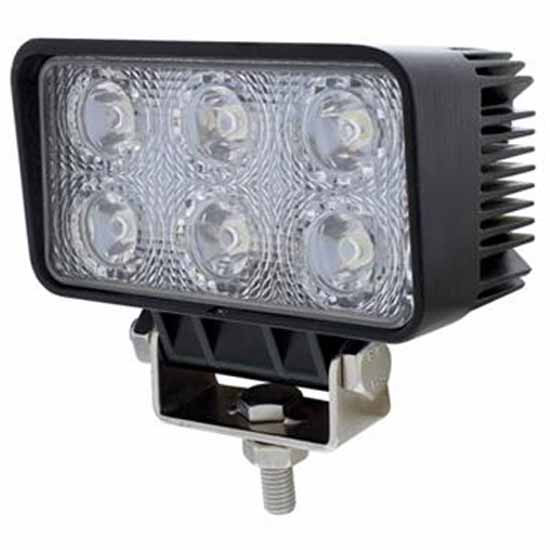 6 High Power LED Rectangular Driving Work Light W/ Pedestal Mount ...