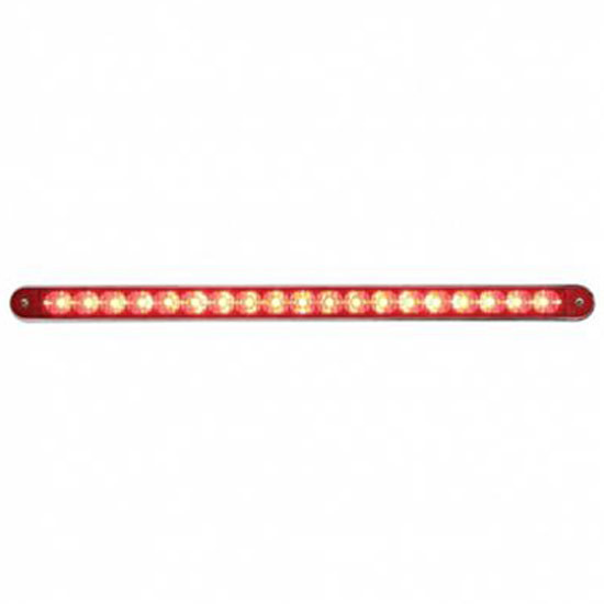 19 LED 12 Inch Reflector Stop. Turn And Tail Light Bar W/ Bezel - Red ...