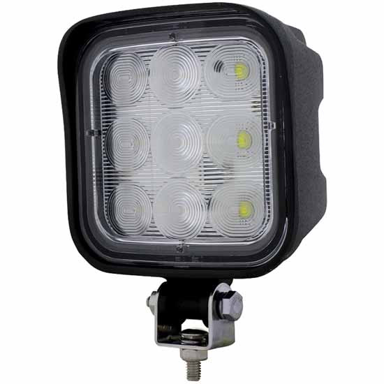 9 Diode LED Square Wide Angle Work Light 2160 Lumen - 4 State Trucks
