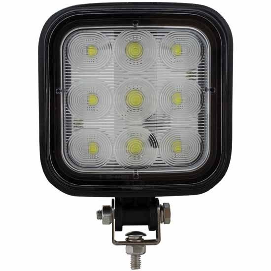 9 Diode LED Square Wide Angle Work Light 2160 Lumen - 4 State Trucks