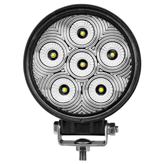 5 Inch Round 6 Diode White LED Work Light W/ Flood Beam & 2400 Lumen ...