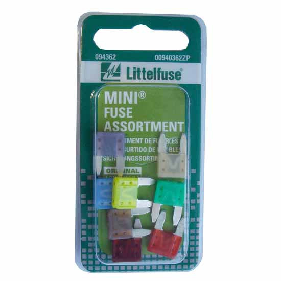 Mini Spade Type Fuse Assortment Kit - 8 Pack - 4 State Trucks