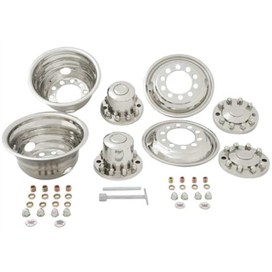 Stainless Steel Wheel Simulator Set For 22.5 Inch Hub Pilot Wheels - 4 ...