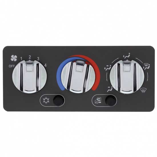 Chrome Plastic AC Control Knob For Mack - 4 State Trucks