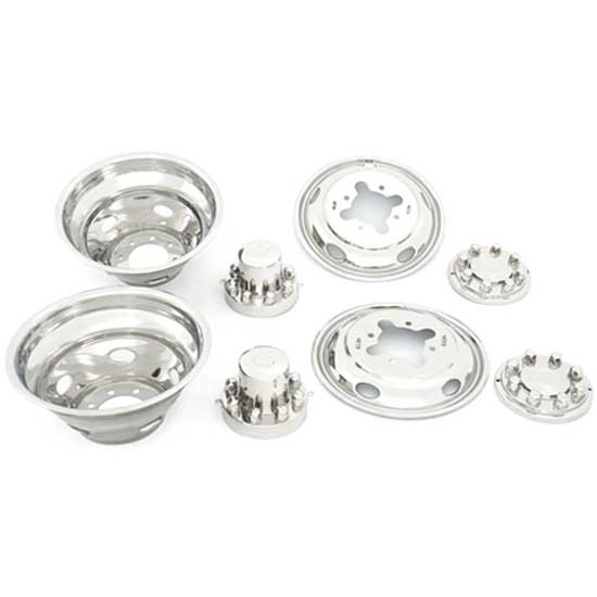 17 Inch 8 Lug Stainless Steel Steer, Driver Wheel Simulator Set With ...